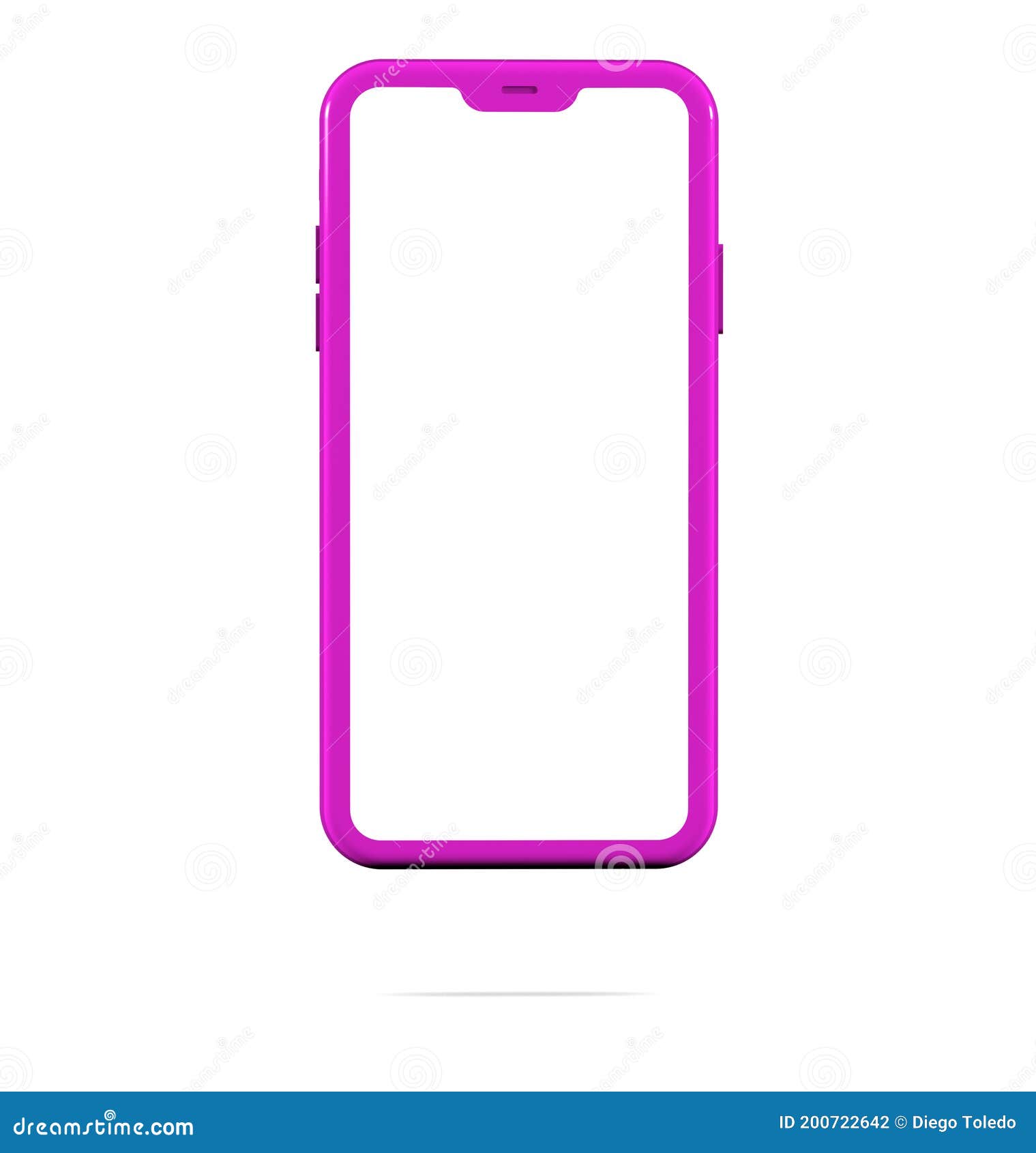 Violet Cell from the Front. Three-dimensional Mockup. Isolated ...