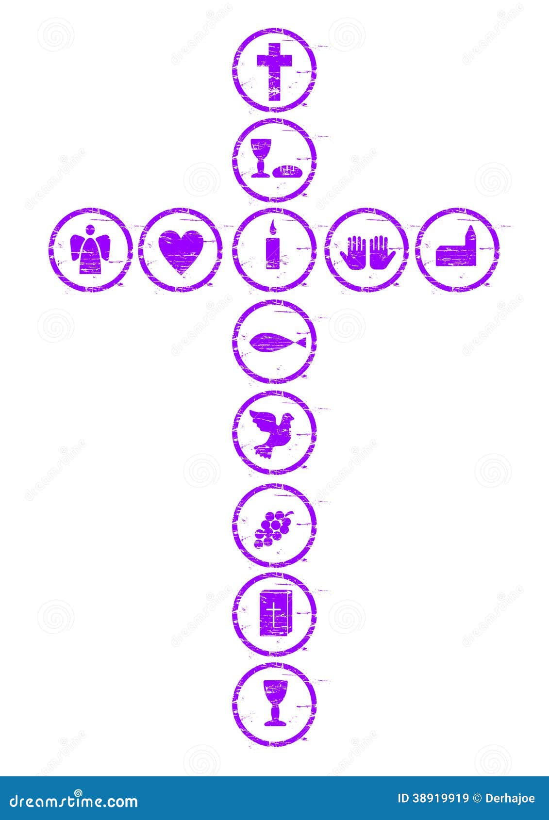 Violet Christian cross stock illustration. Illustration of religion ...