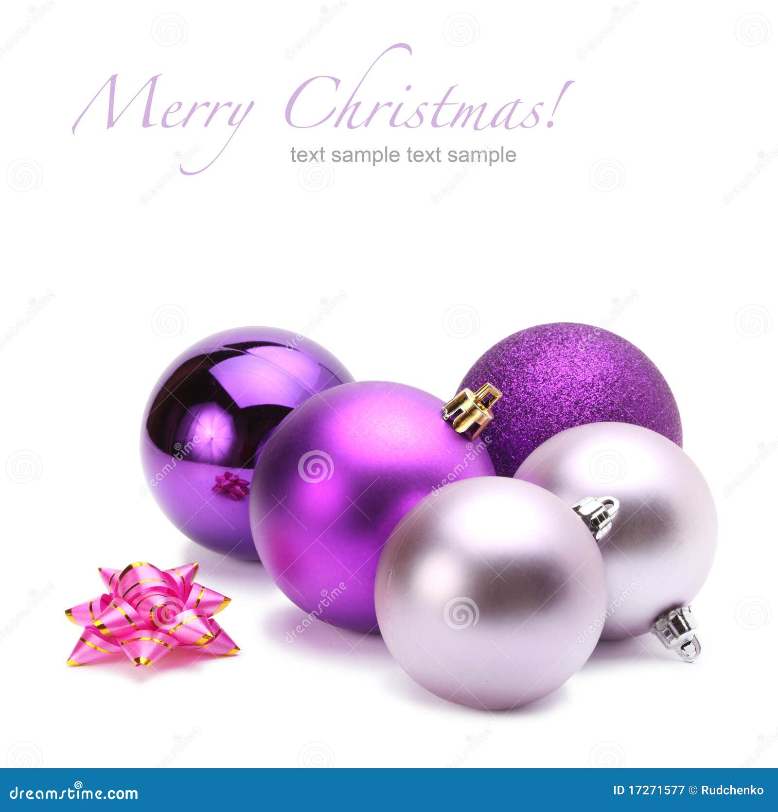 Violet christmas balls stock image. Image of holiday - 17271577
