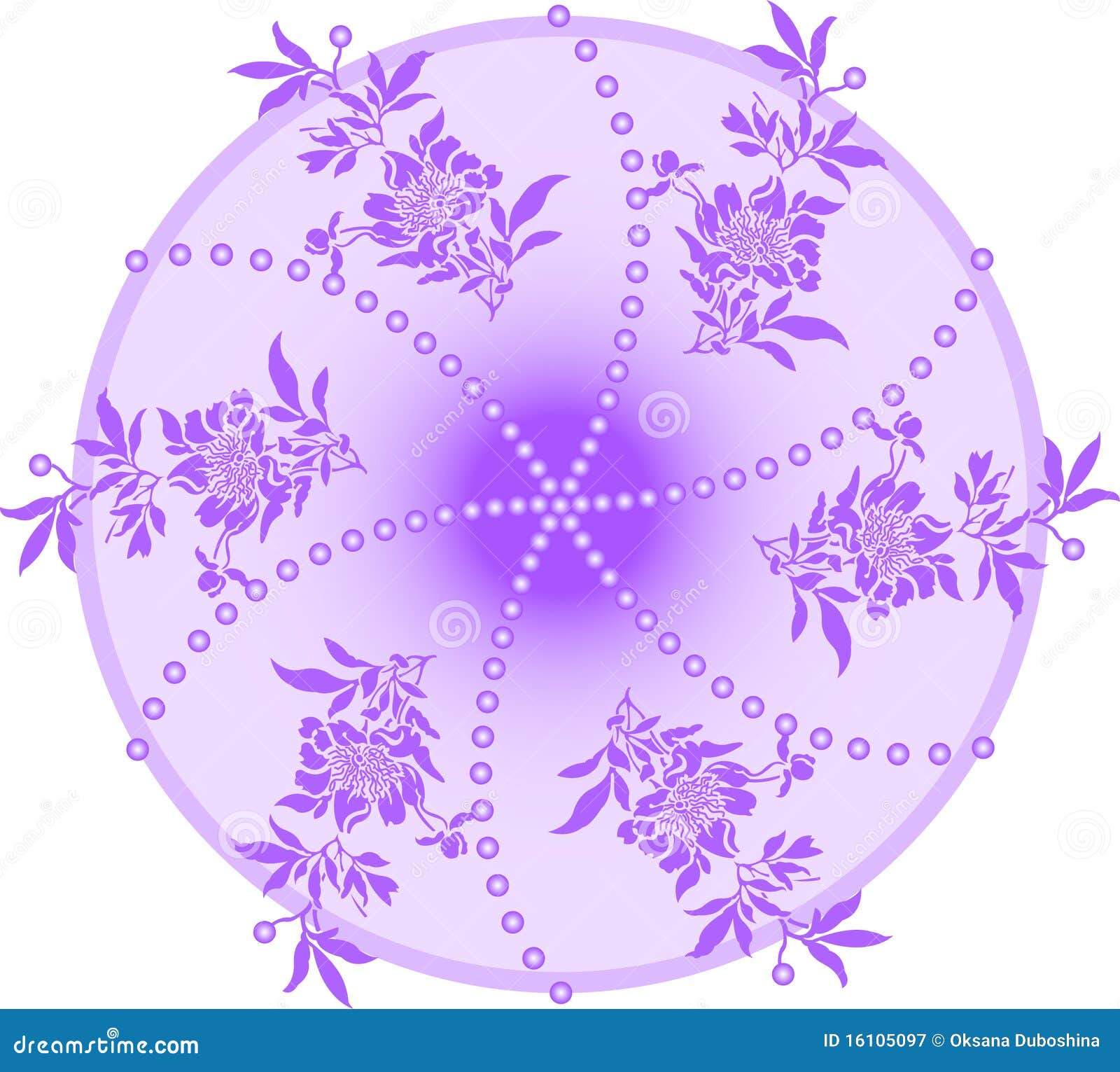 Violet circle stock vector. Illustration of sign, flower - 16105097