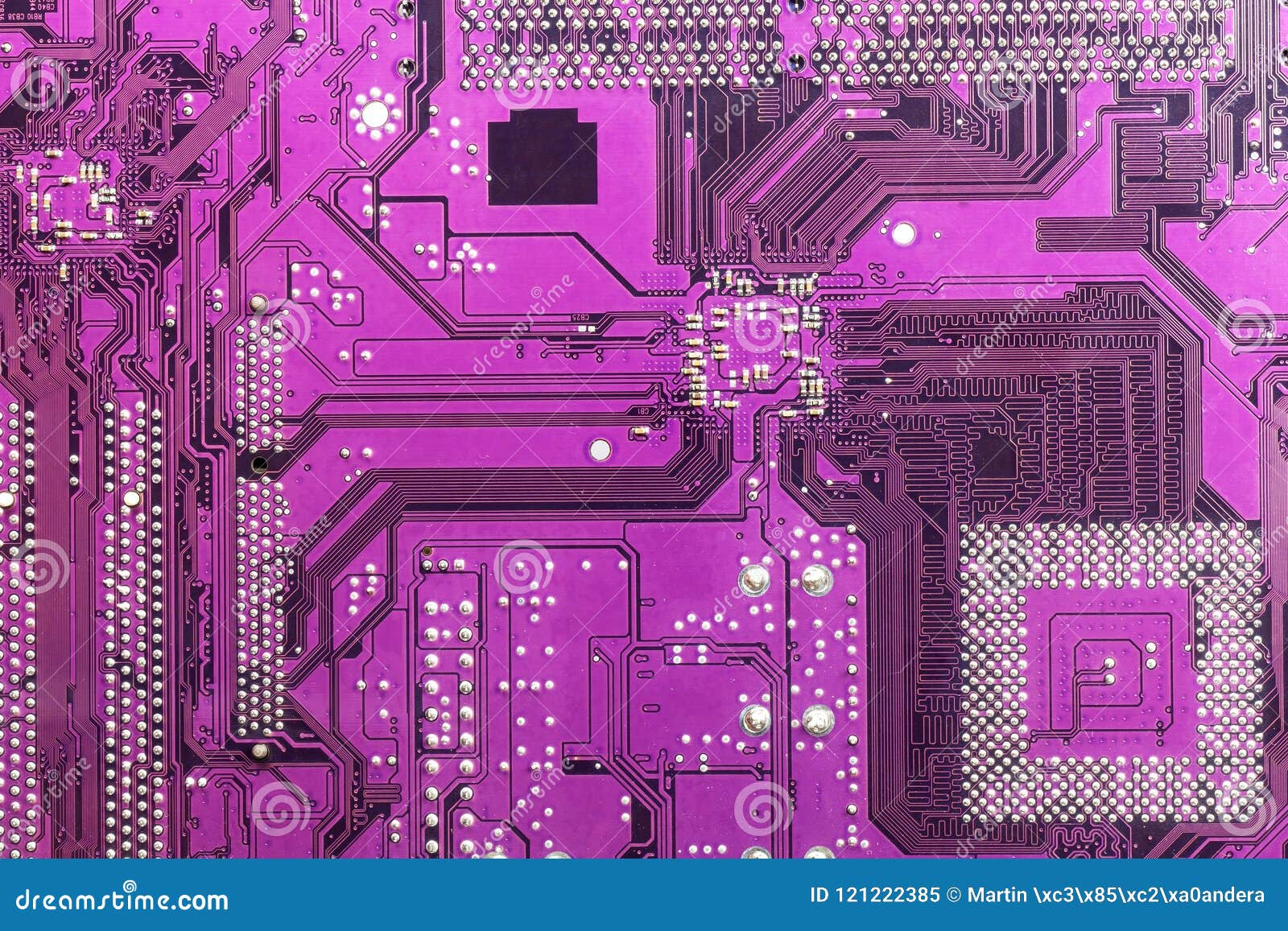 Violet Circuit Board Background of Computer Motherboard.Computer Chip ...