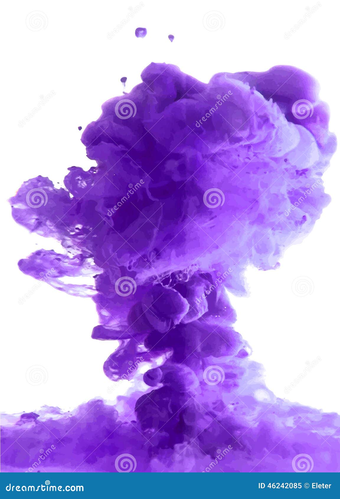 Violet cloud of ink stock vector. Illustration of magic - 46242085