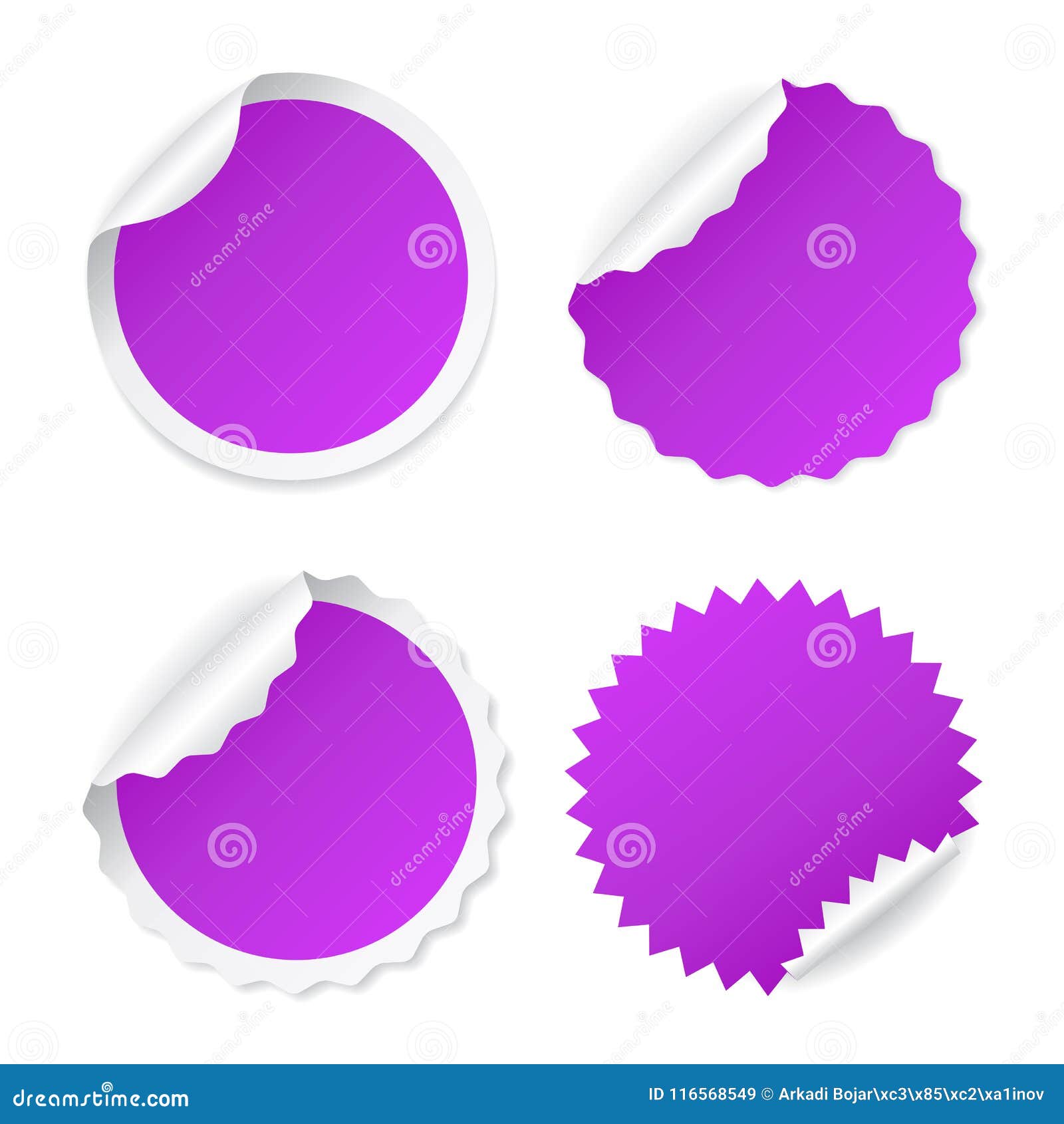 Violet vector sticker stock vector. Illustration of notice - 116568549