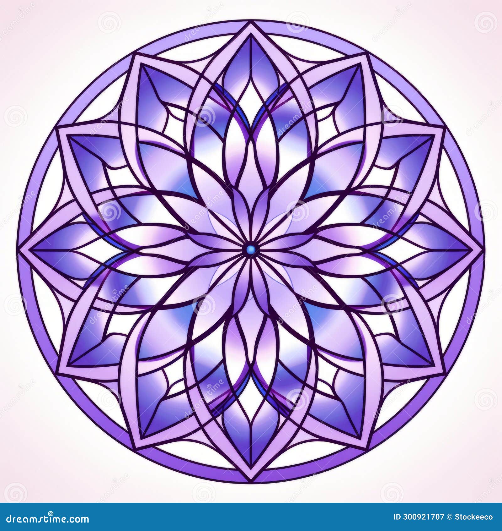 Violet Colored Abstract Circular Pattern with Gothic Ornamentation ...