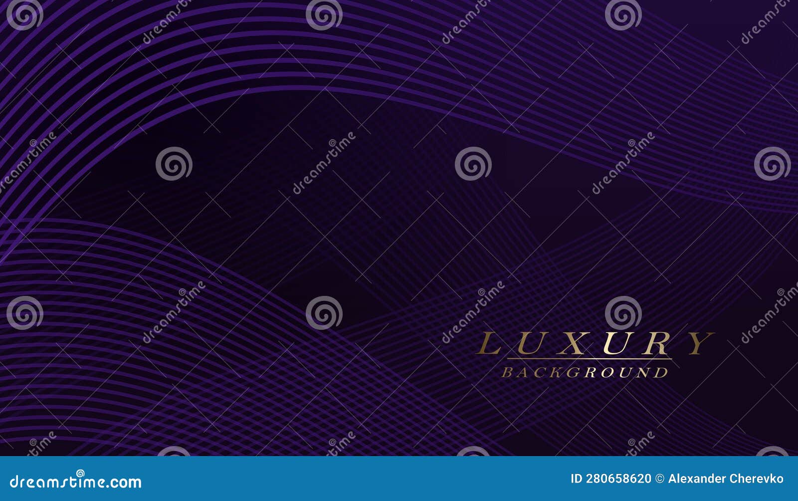 Violet Composition with a Gradient, Silhouette of Thin Intertwined Wavy ...