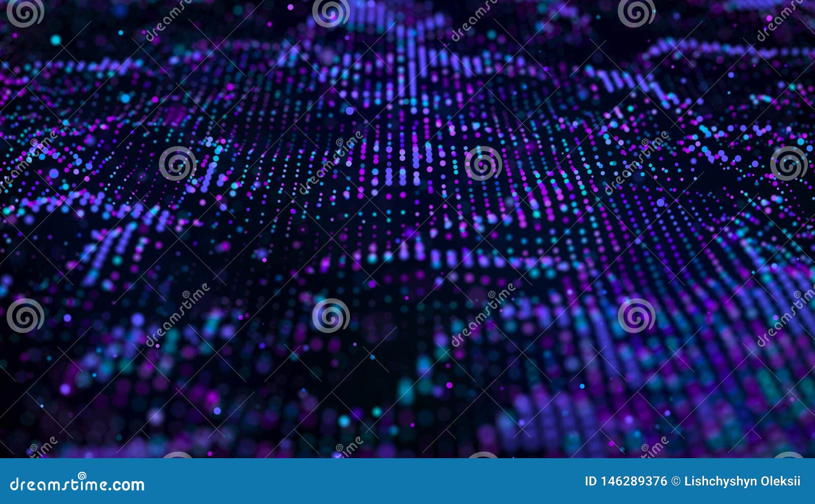 Violet Computer Technology Background. Big Data Visualization ...