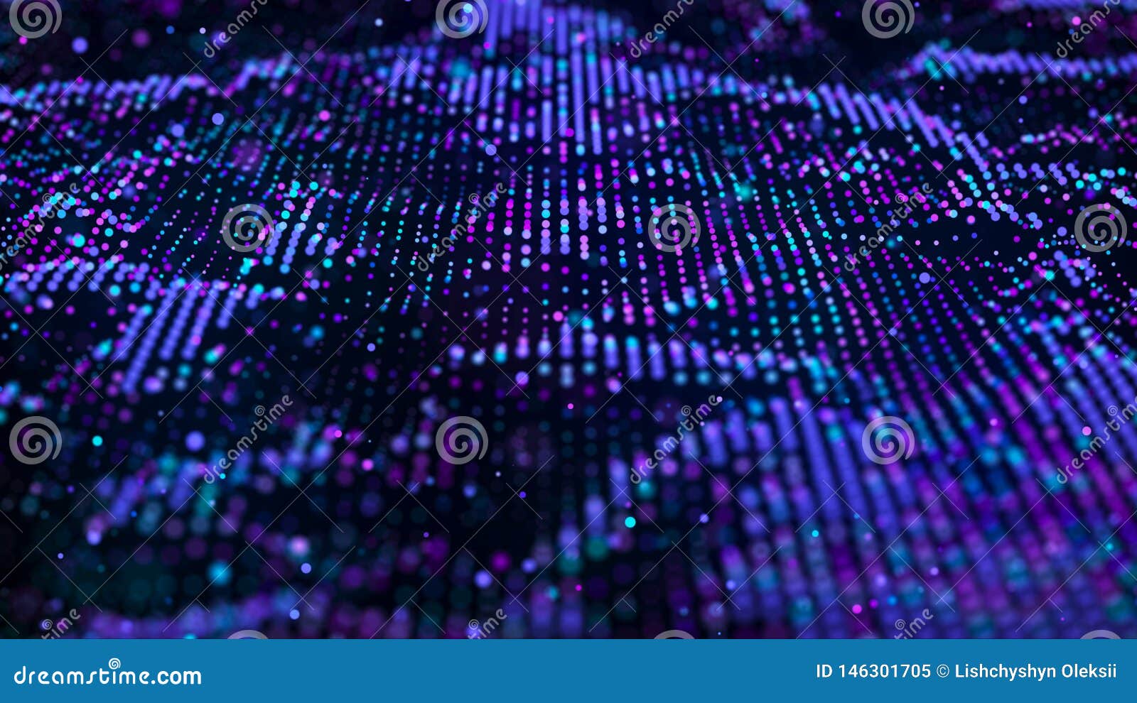 Violet Computer Technology Background. Big Data Visualization ...