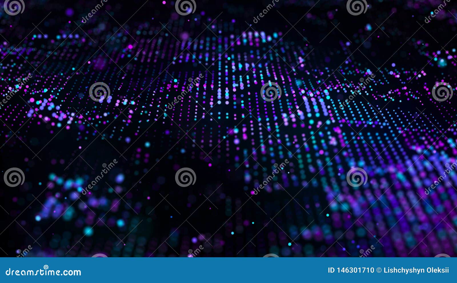 Violet Computer Technology Background. Big Data Visualization ...