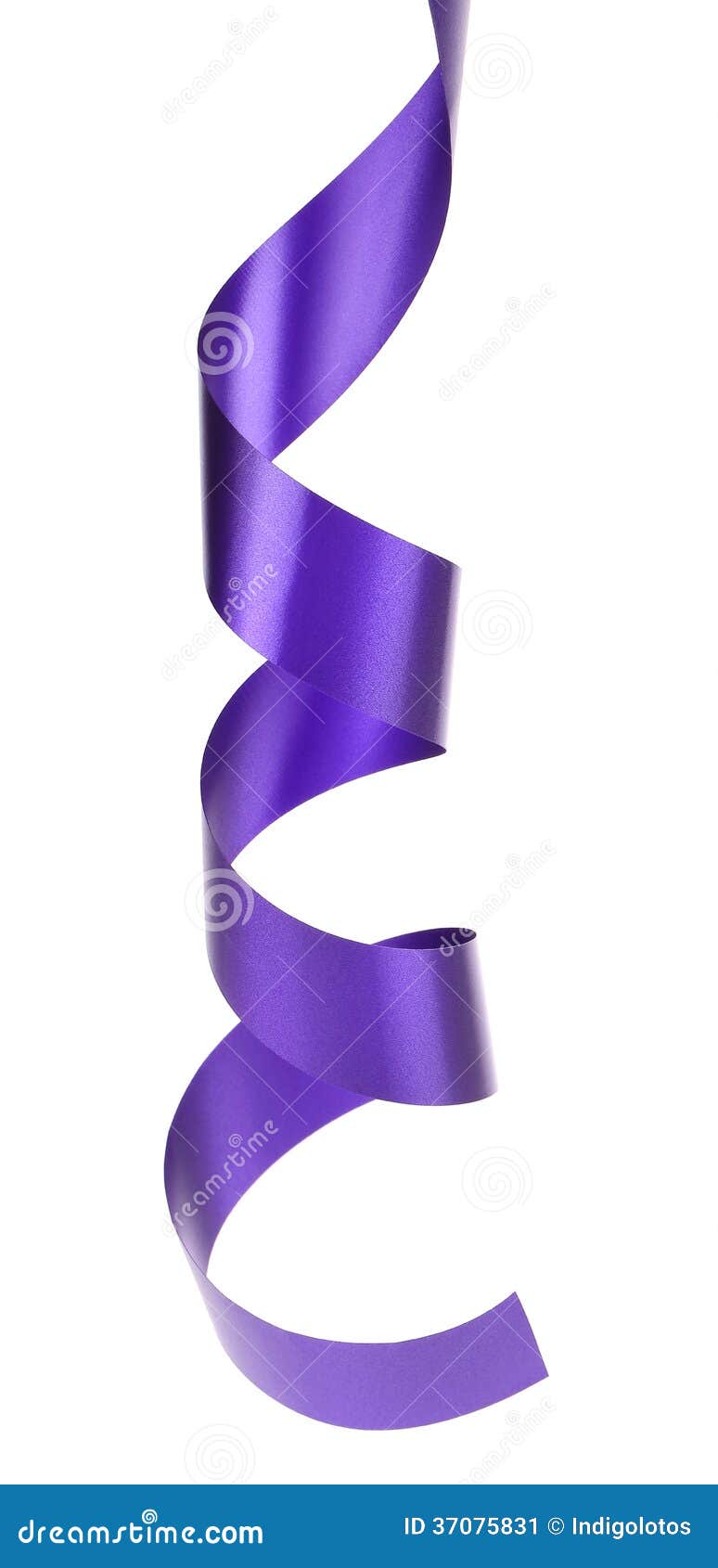 Violet curly silk ribbon. stock image. Image of packaging - 37075831