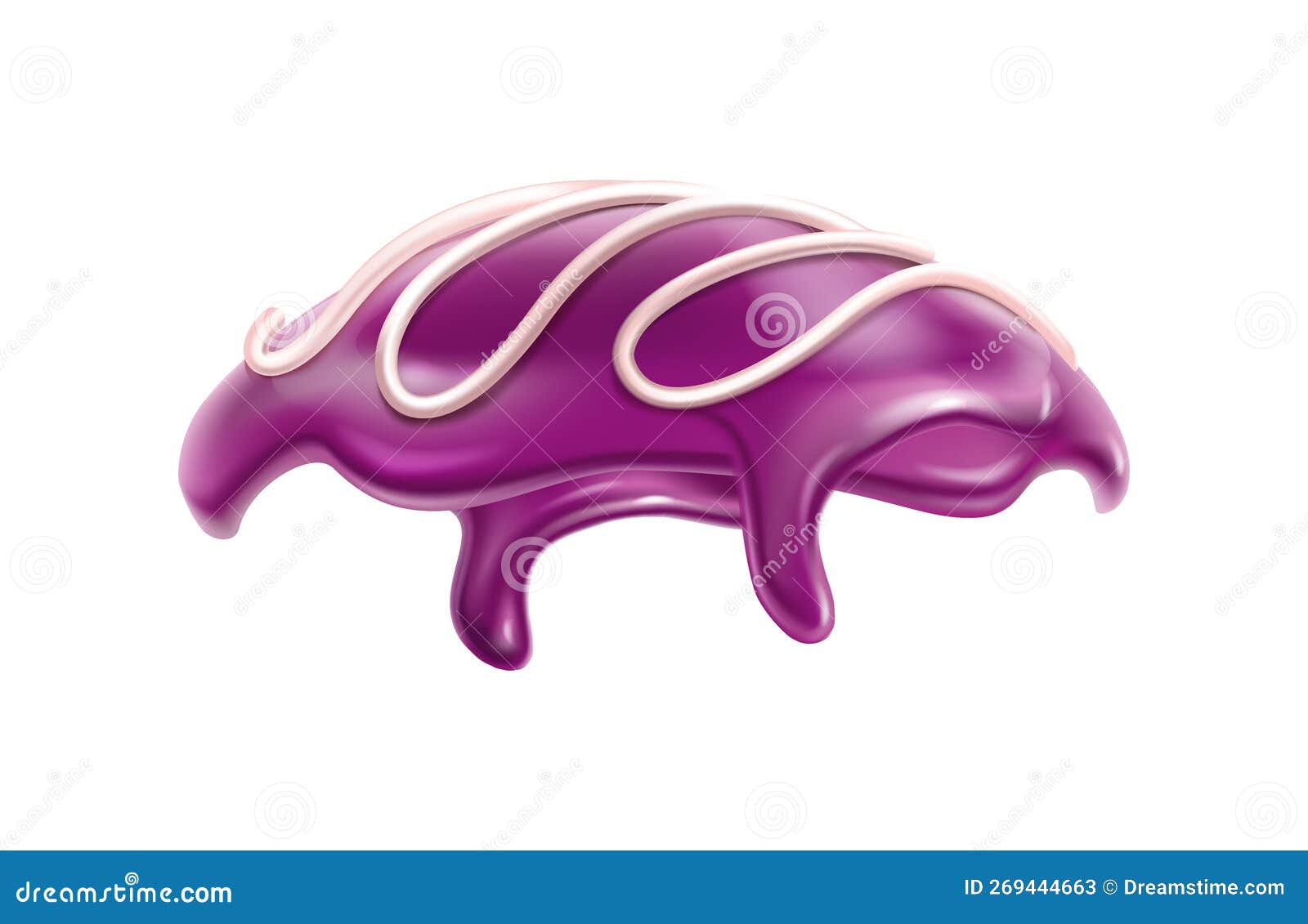 Violet Donut Topping Composition Stock Vector - Illustration of flavor ...