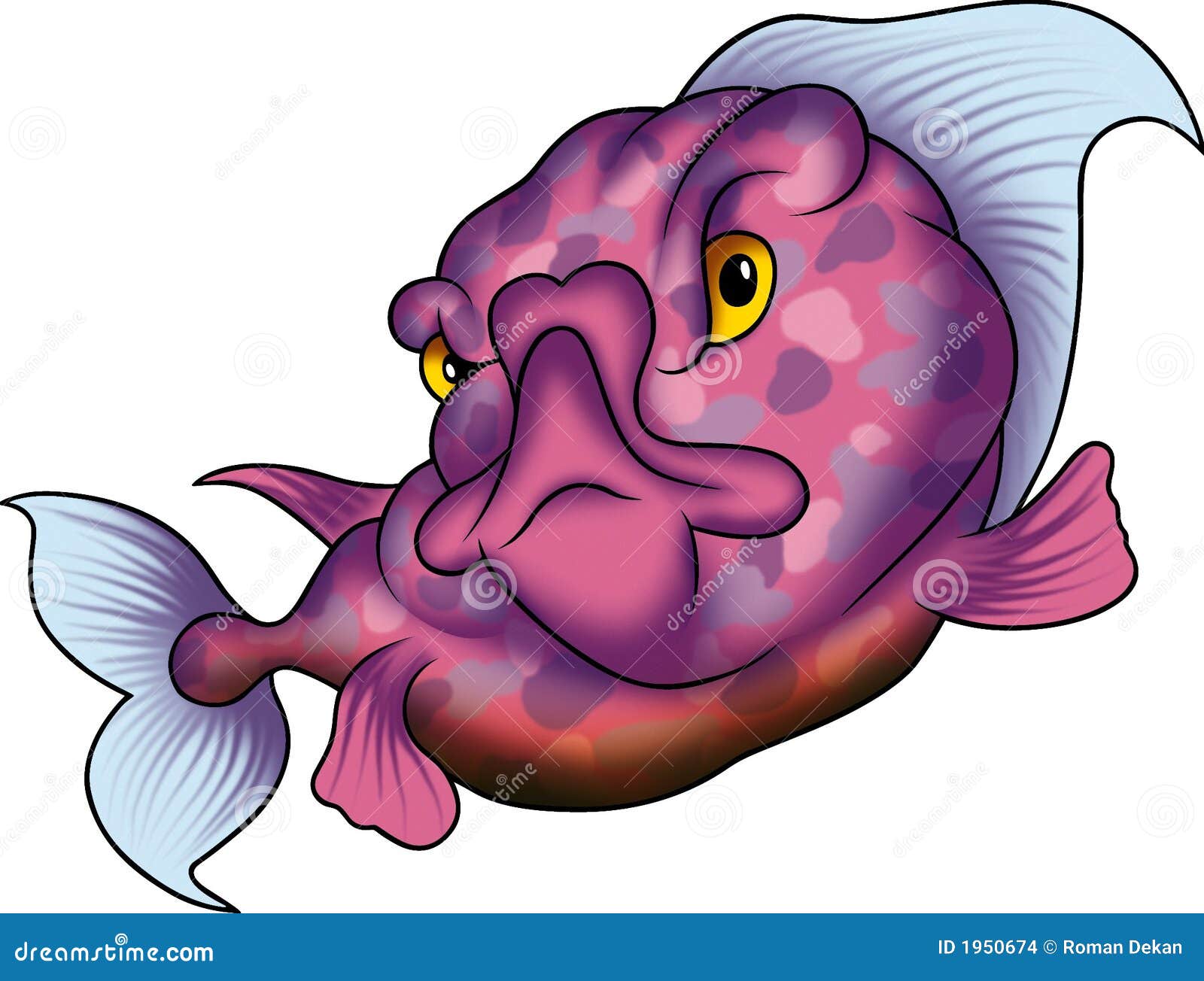 Violet dotted fish stock illustration. Illustration of aquatic - 1950674