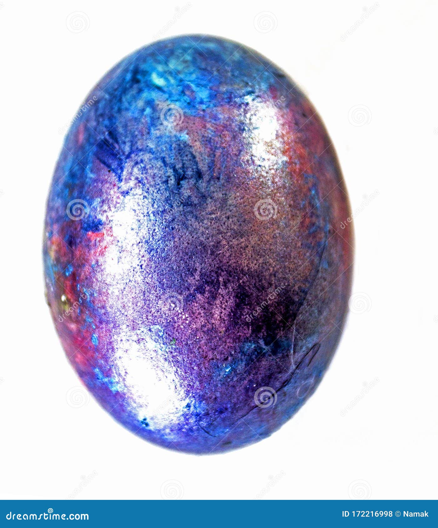 Violet Egg, Space Symbol on White Background, Isolate Stock Photo ...