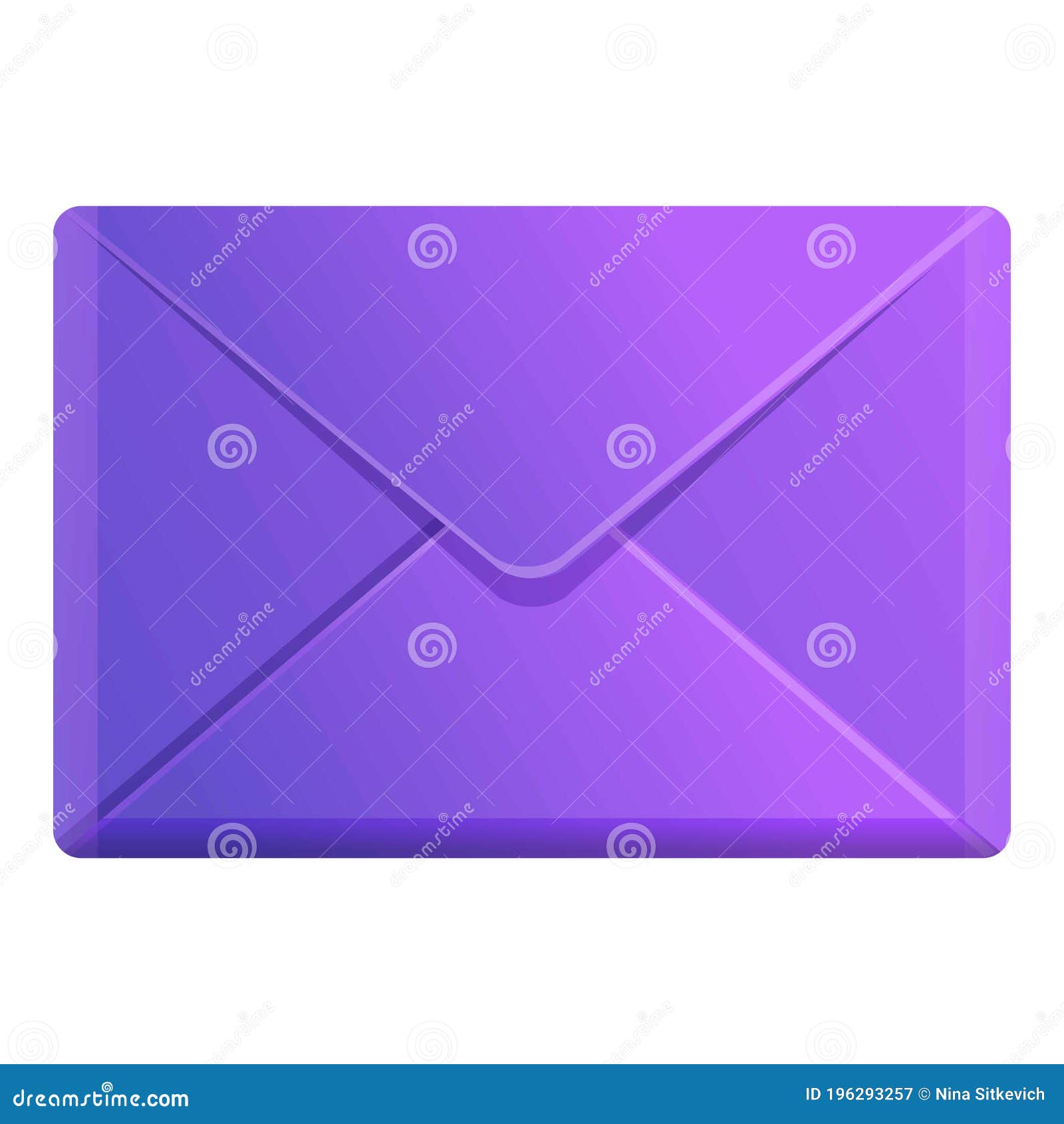 Violet Envelope Icon, Cartoon Style Stock Vector - Illustration of ...