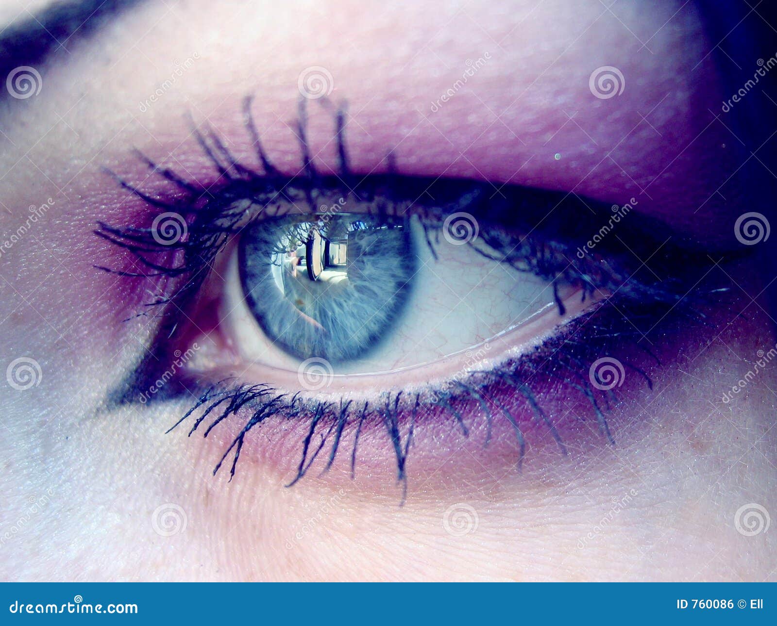 Violet Eye stock photo. Image of black, skin, cosmetic - 760086