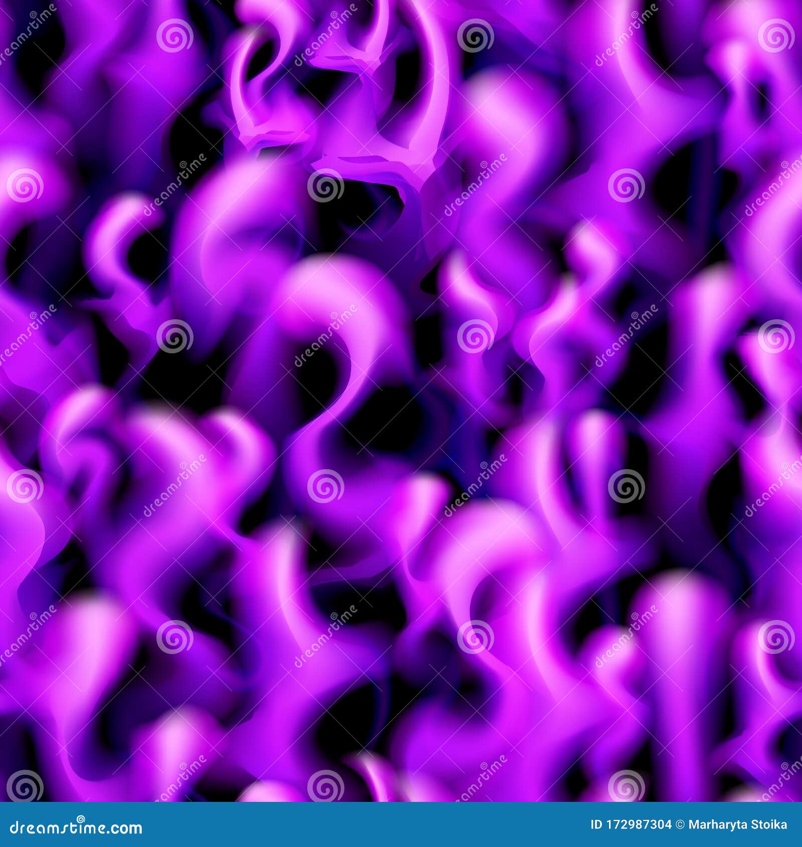 Violet Fire Seamless Pattern Background. Stock Vector - Illustration of ...