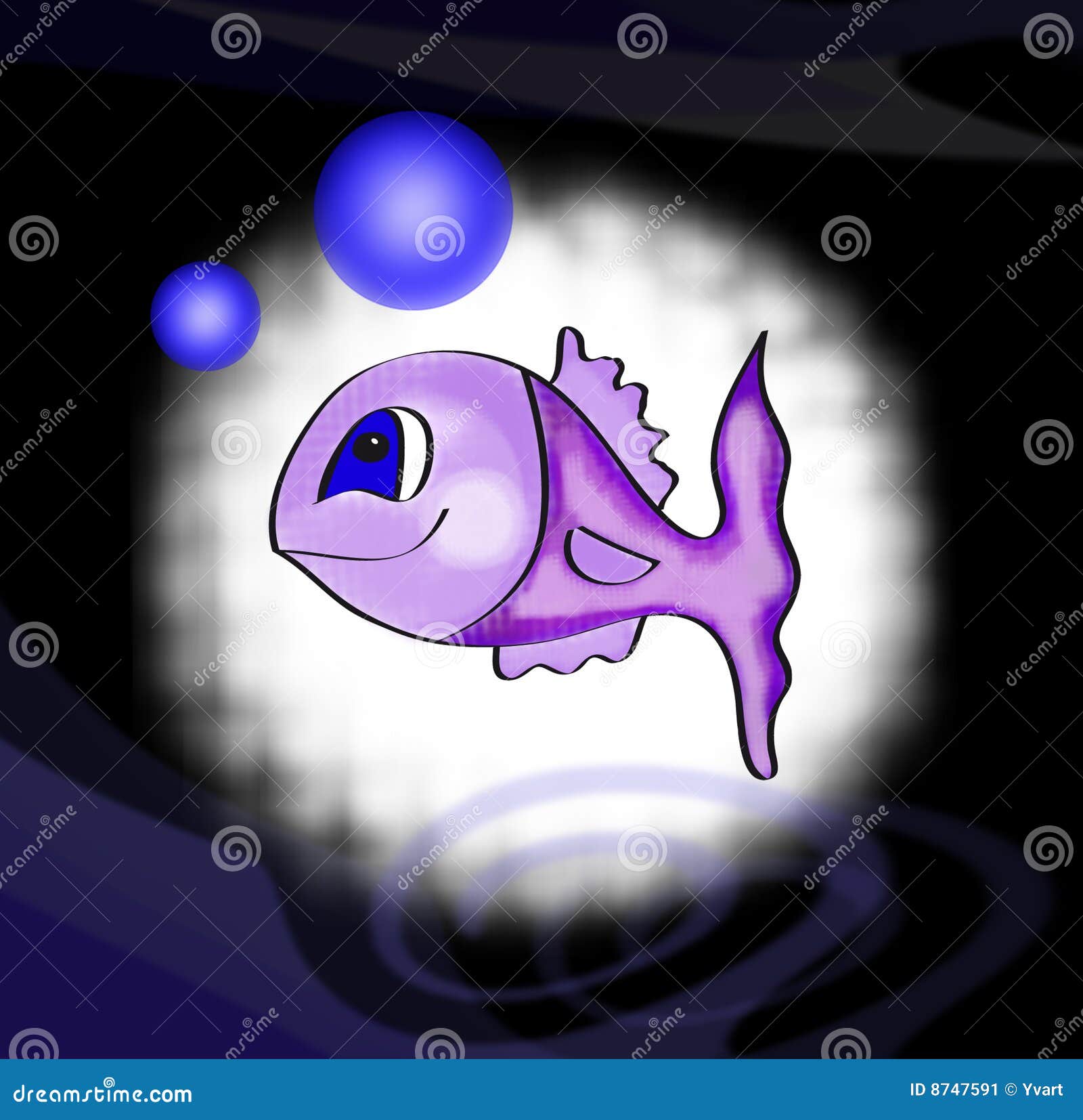 Violet fish stock illustration. Illustration of peace - 8747591