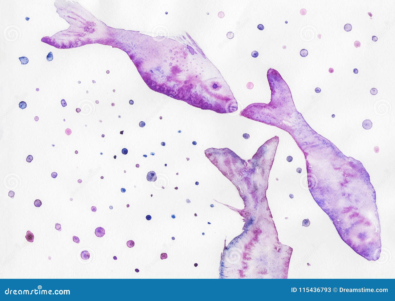 The Violet fishes stock illustration. Illustration of animal - 115436793