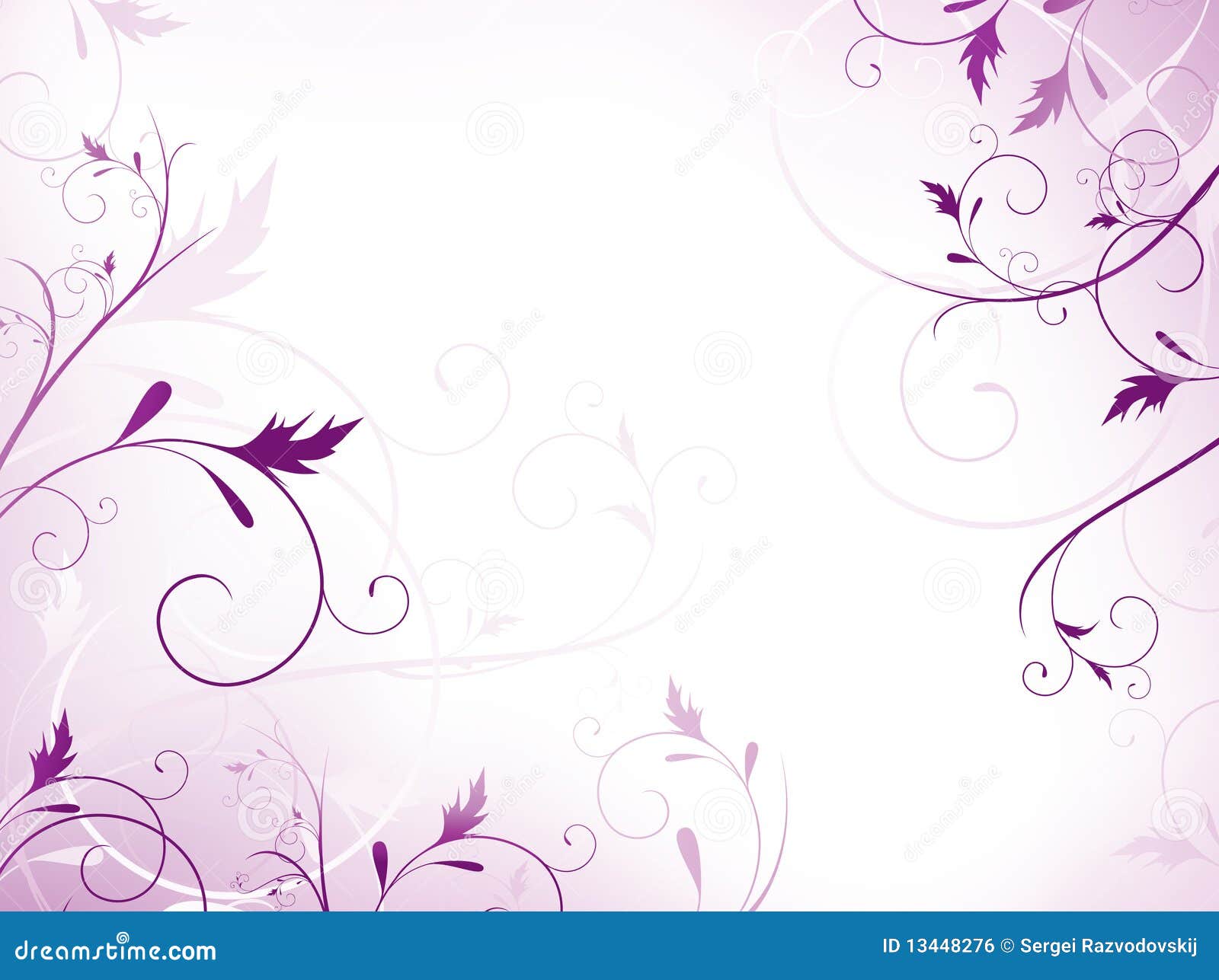 Violet floral frame stock vector. Illustration of curl - 13448276