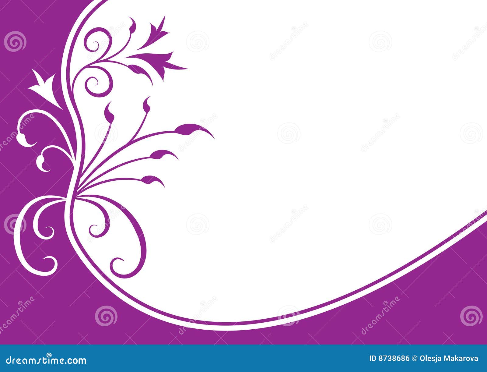 Violet Floral Frame Royalty Free Stock Image - Image: 8738686