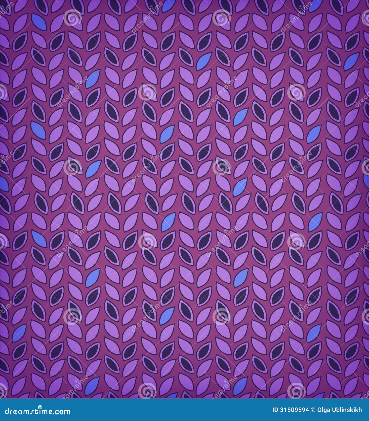 Violet Floral Pattern, Background with Rows of Leafs Can Be Used for ...