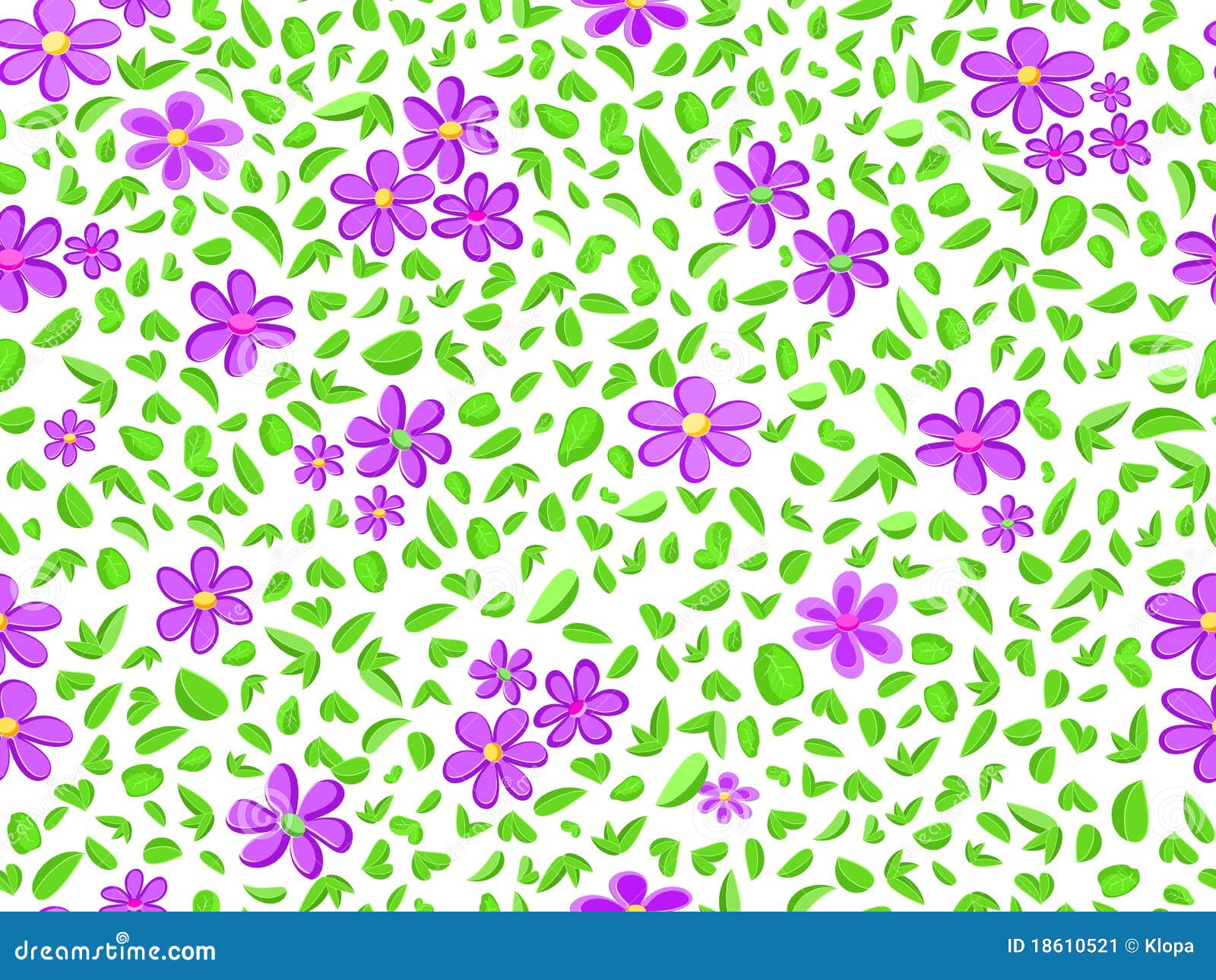 Violet Floral Seamless Pattern Stock Vector - Illustration of ...