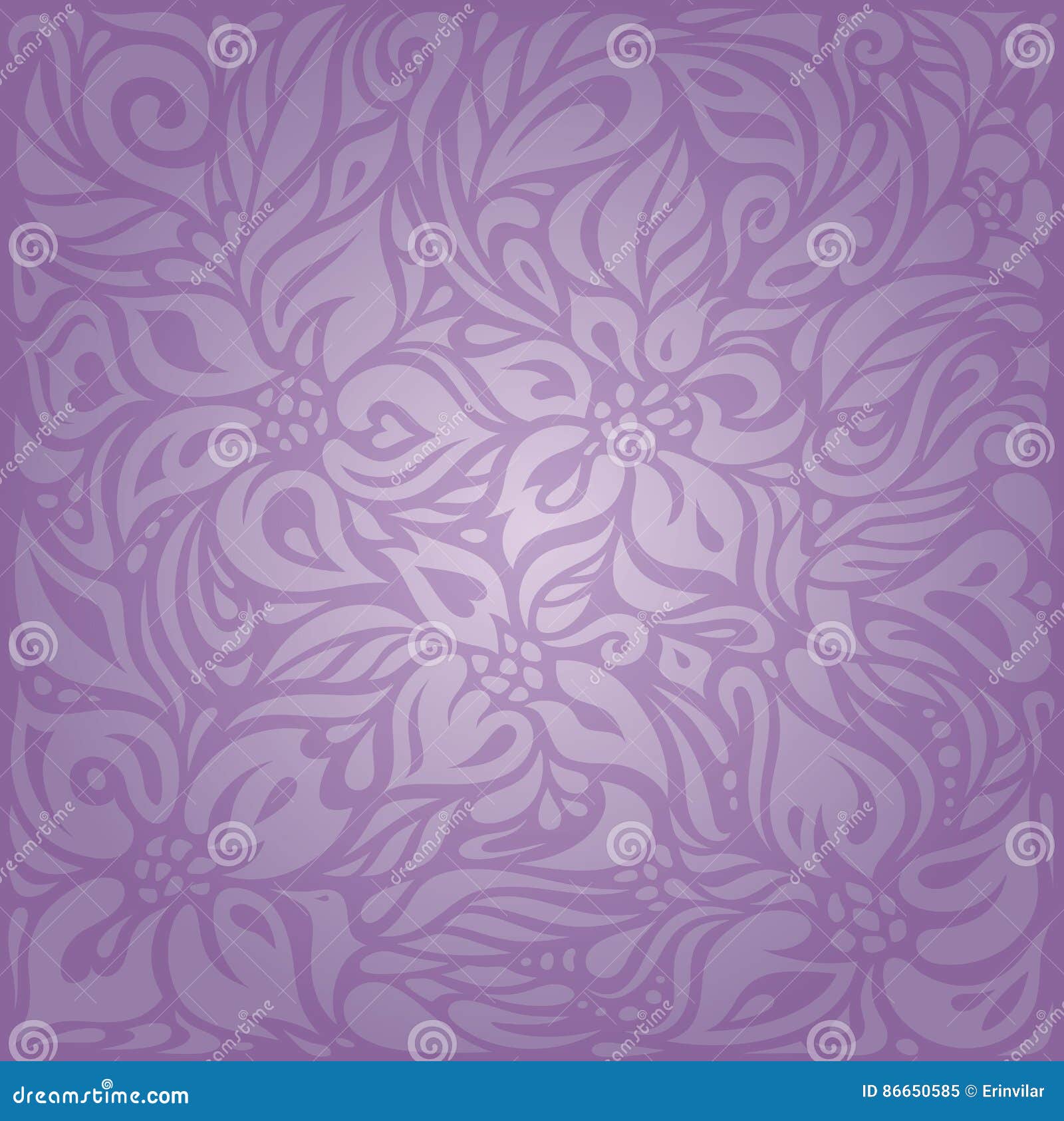 Violet Floral Vintage Pattern Background Design Stock Vector ...