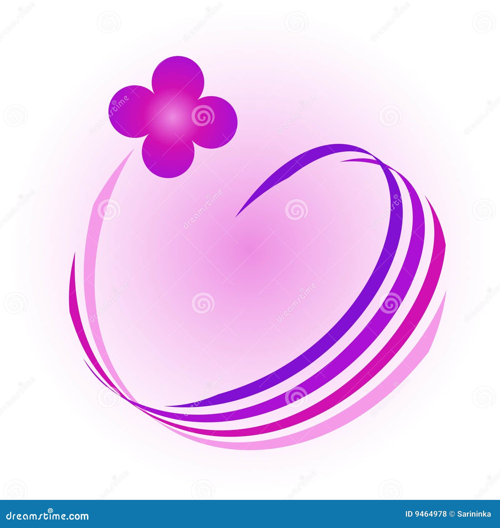 Violet flower stock vector. Illustration of garden, graphic - 9464978