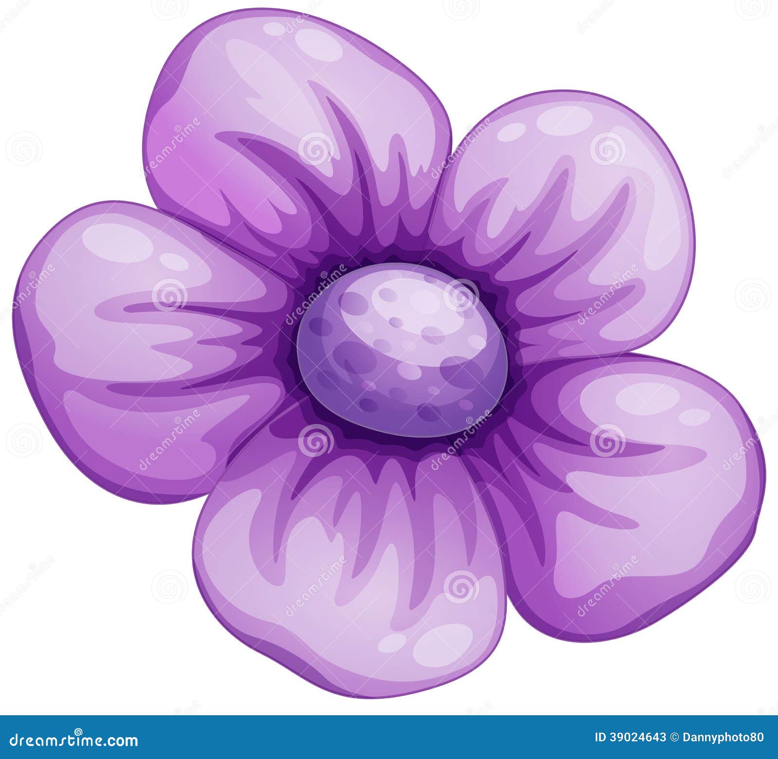 Violet Flower Drawing. Vector Hand Drawn Floral Object. Viola Sketch ...