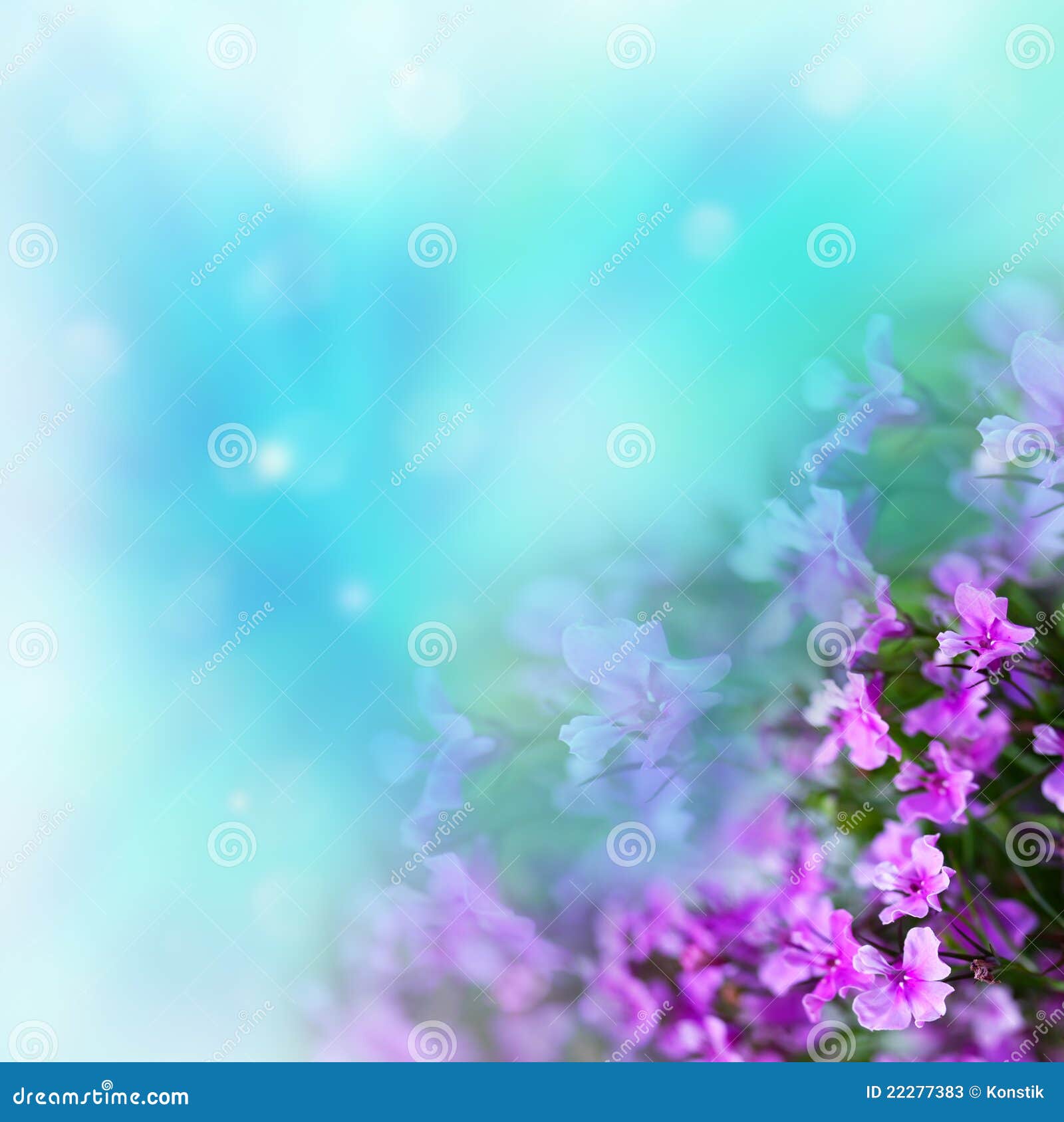 Violet Flowers on Abstract Background Stock Image - Image of mood ...