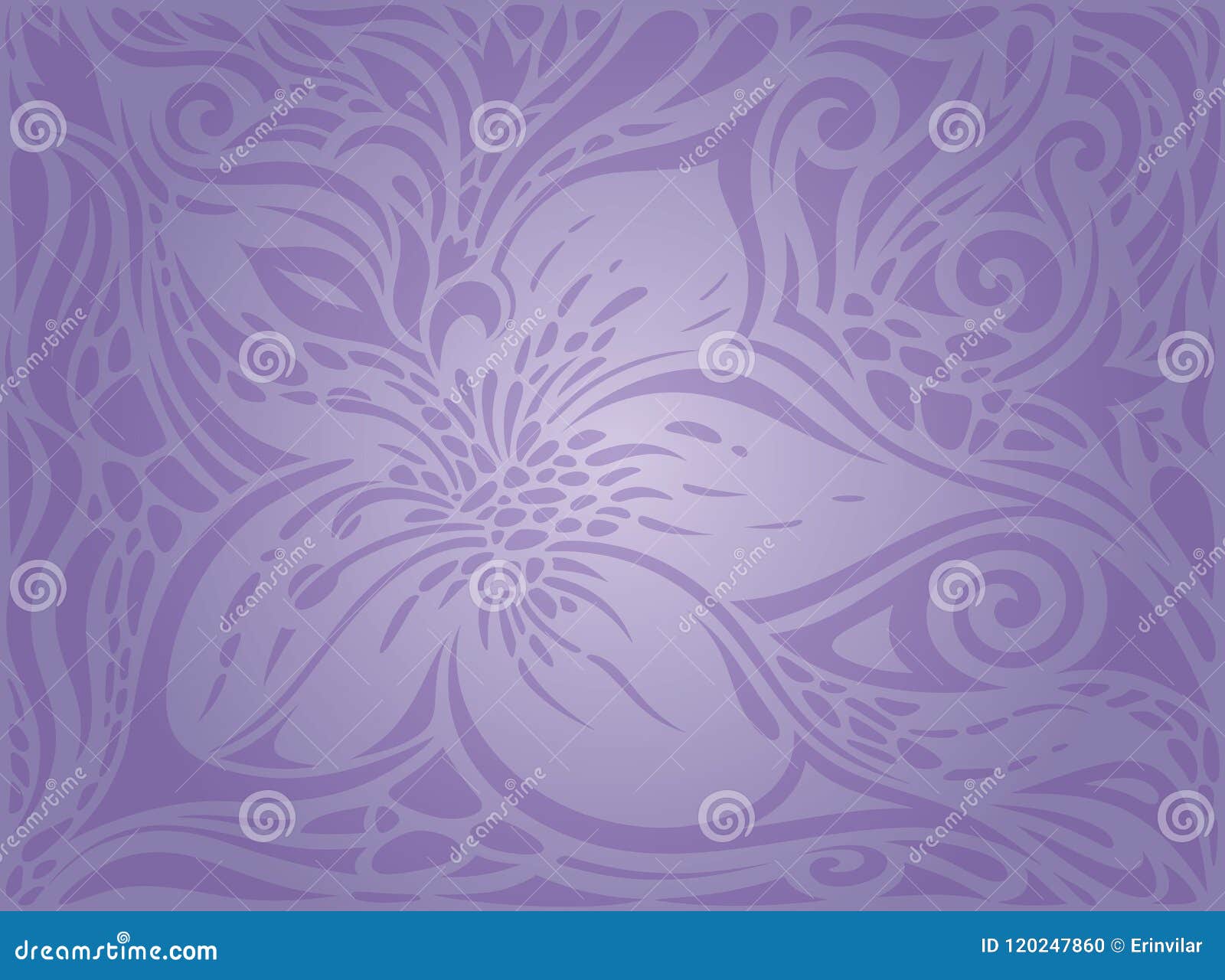 Violet Flowers Vintage Seamless Floral Pattern Background Stock Vector
