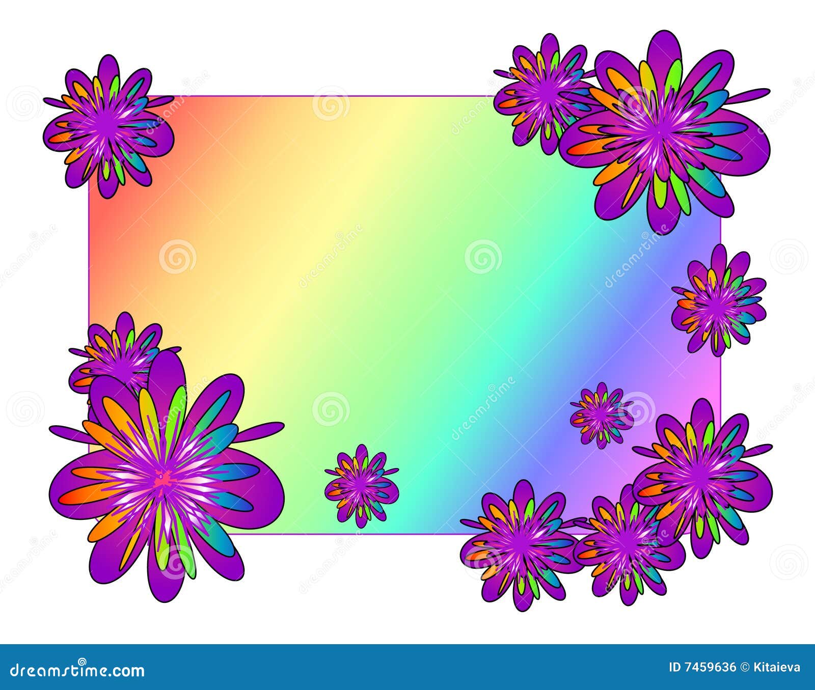 Violet frame stock vector. Illustration of decoration - 7459636
