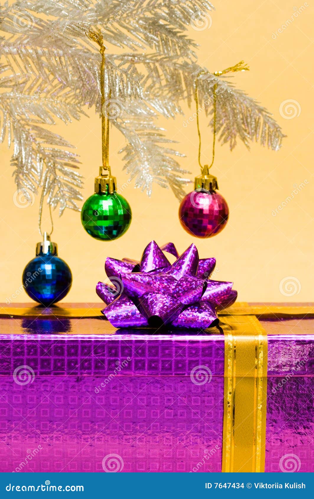 Violet gift box stock photo. Image of holiday, celebrate - 7647434