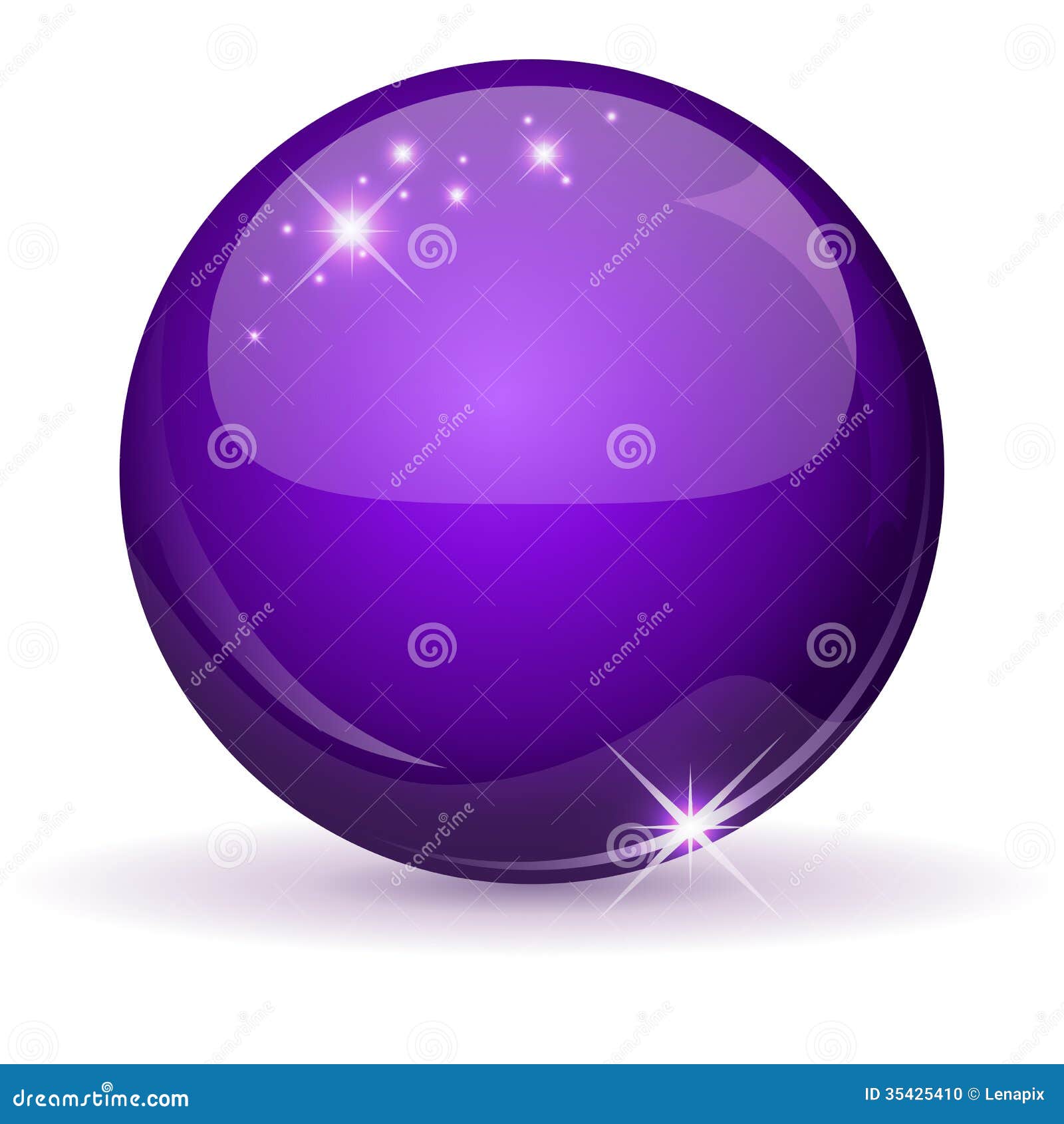 Violet glossy sphere stock vector. Illustration of glossy - 35425410