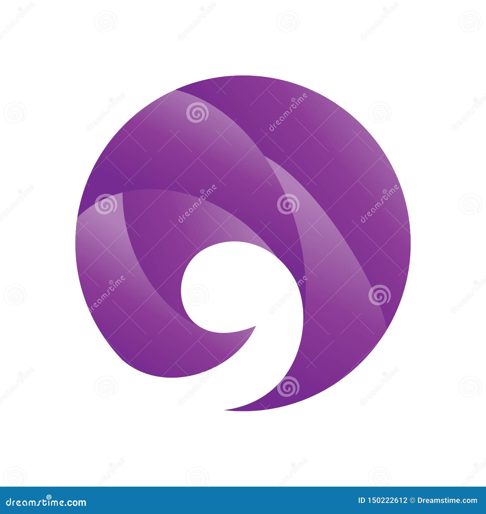 Violet Gradient Circle Logo Vector Stock Vector - Illustration of color ...