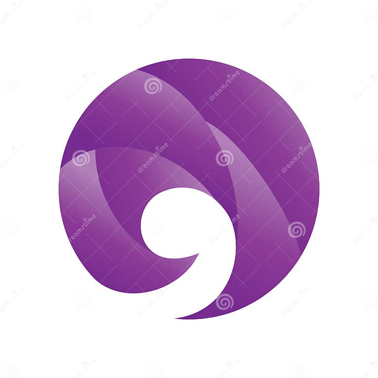 Violet Gradient Circle Logo Vector Stock Vector - Illustration of color ...