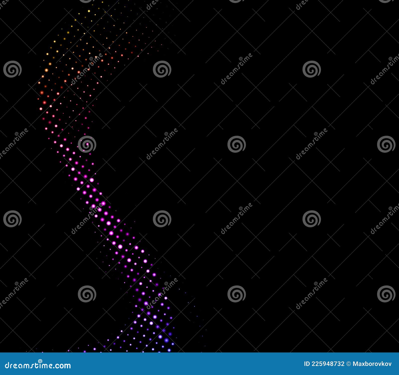 Violet Gradient Dotted Halftone Curved Line Stock Vector - Illustration ...