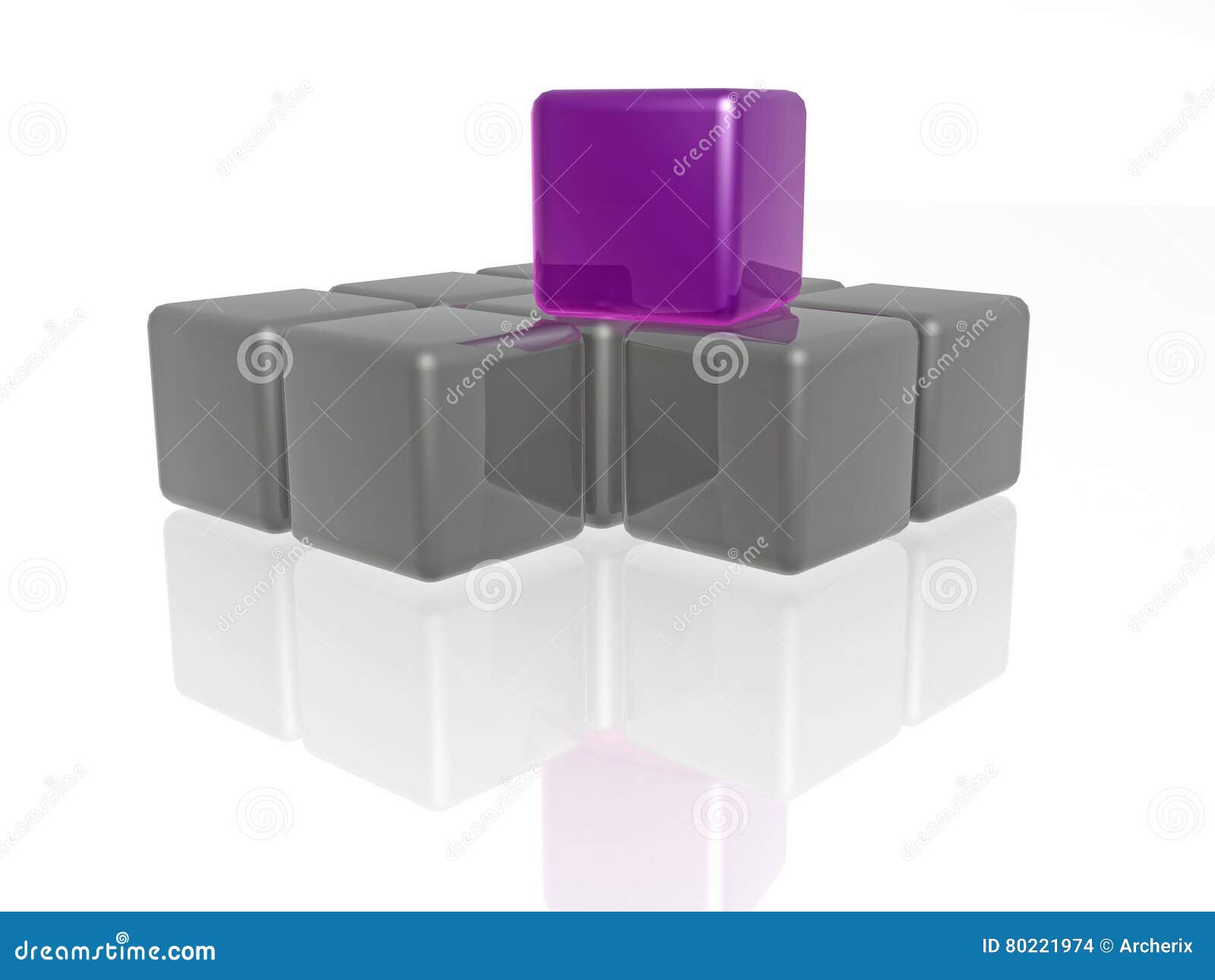 Violet and grey cubes stock illustration. Illustration of central ...