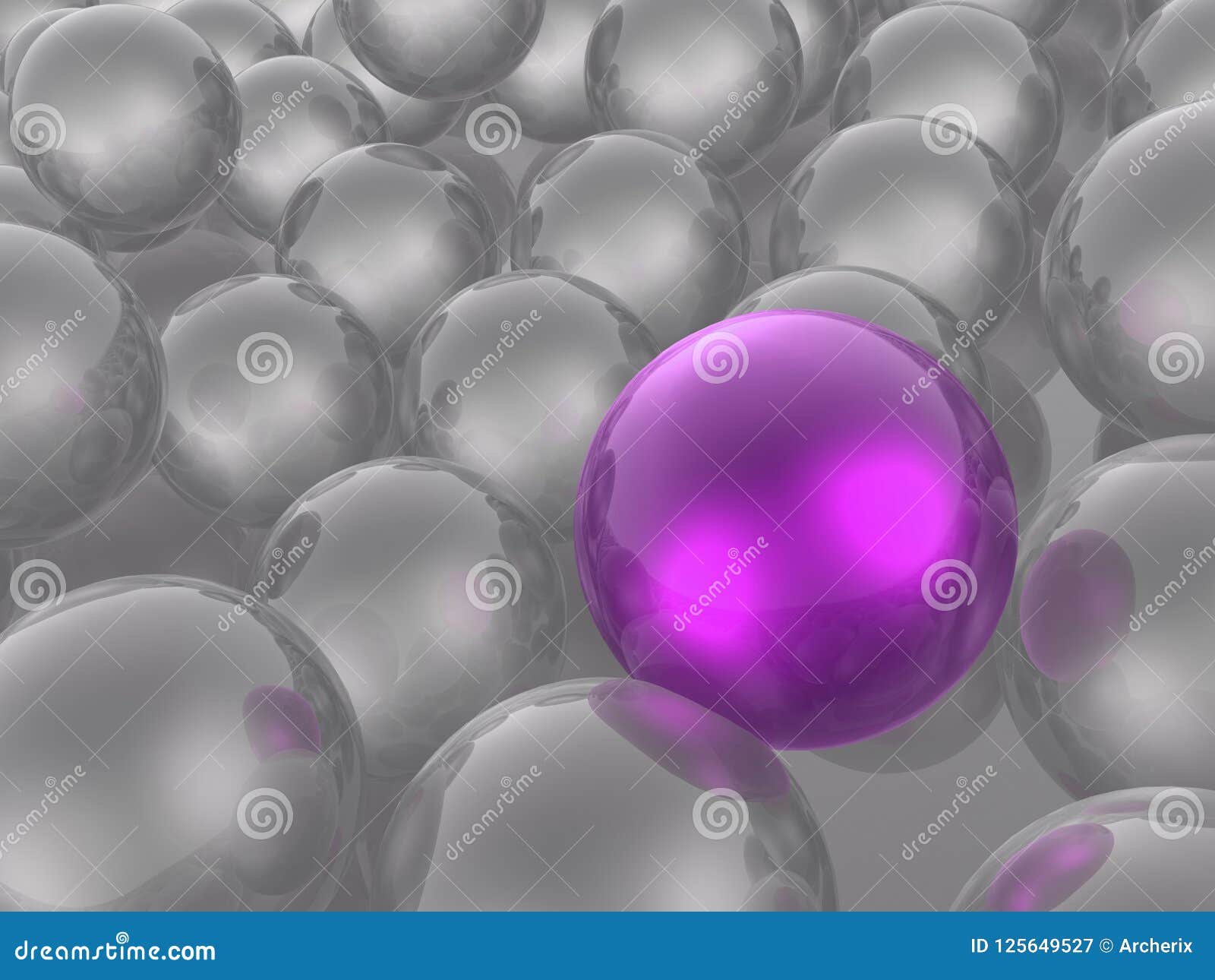 Violet and grey spheres stock image. Image of individual - 125649527