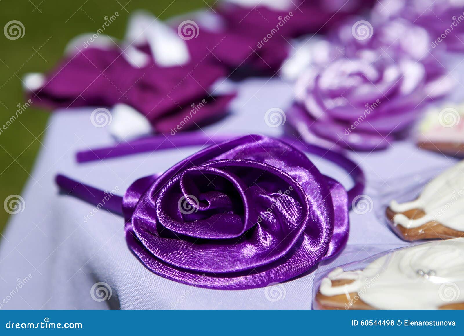 Violet hair band top view stock photo. Image of curve - 60544498