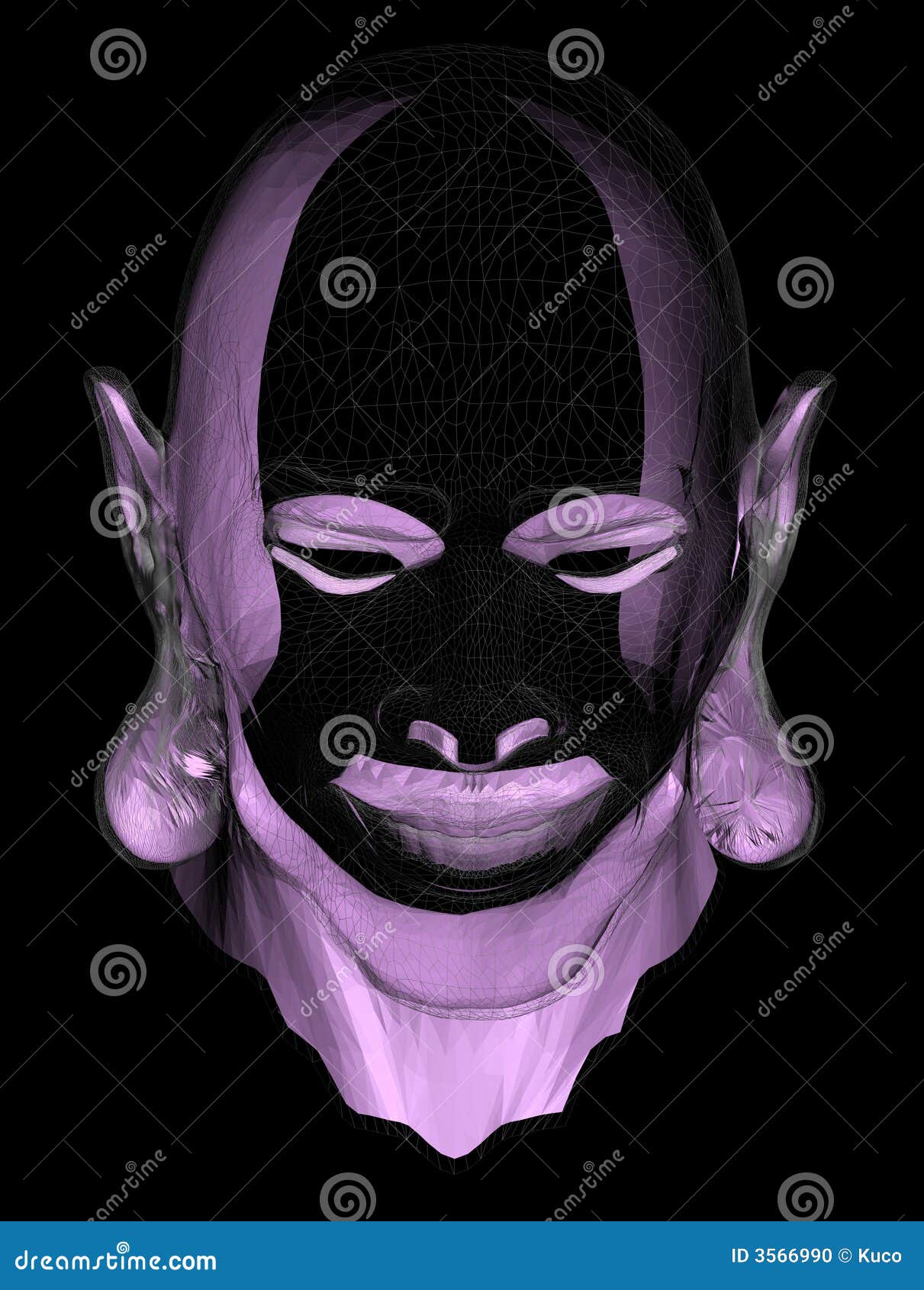 Violet head stock illustration. Illustration of rendering - 3566990