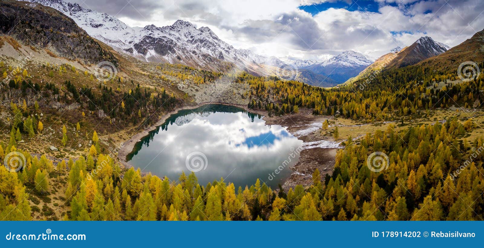 Violet Lake - Switzerland stock photo. Image of clouds - 178914202