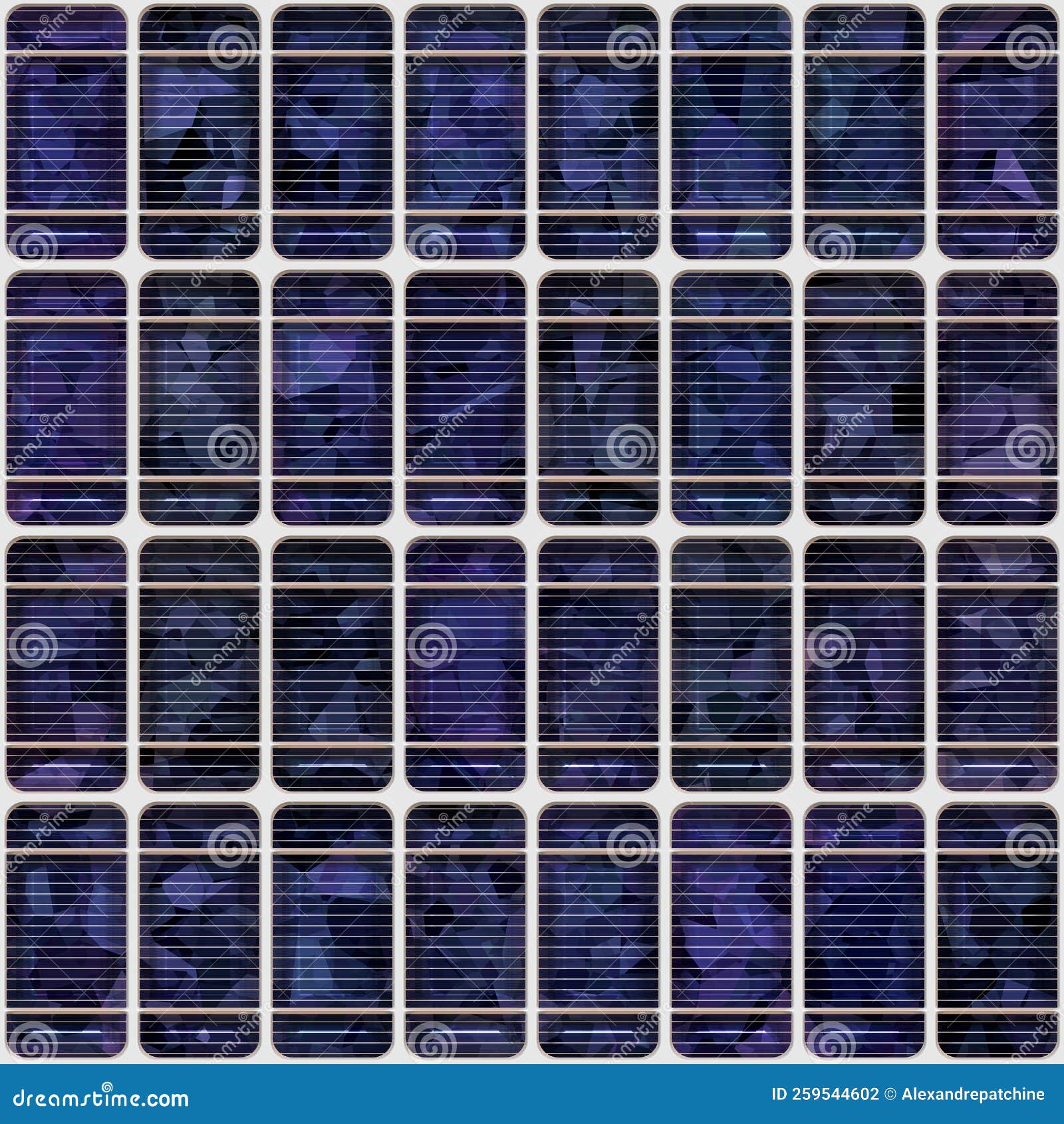 Violet Large Solar Rounded Cells Seamless Texture Stock Illustration ...