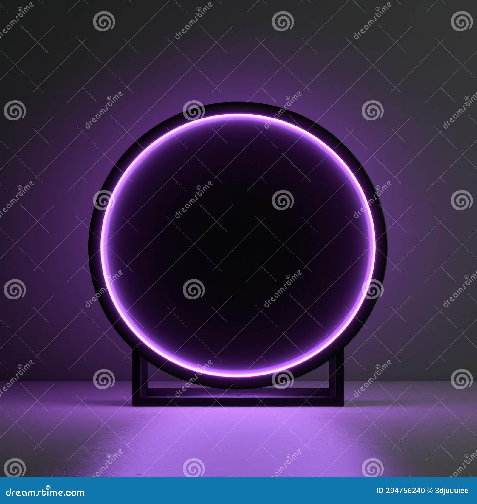 Violet LED Minimalistic Round Picture Frame. Stock Illustration ...