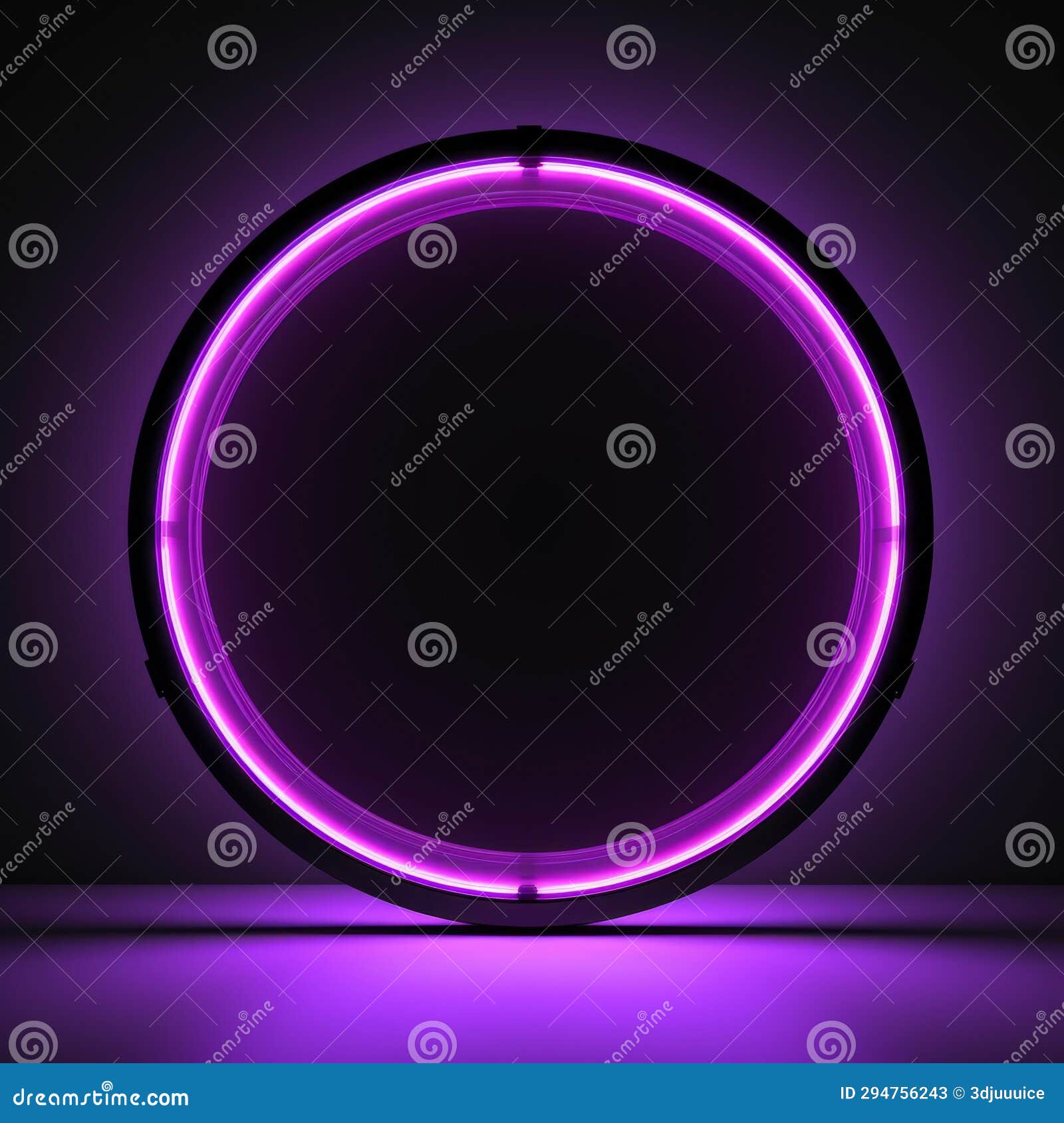 Violet LED Minimalistic Round Picture Frame. Stock Illustration ...
