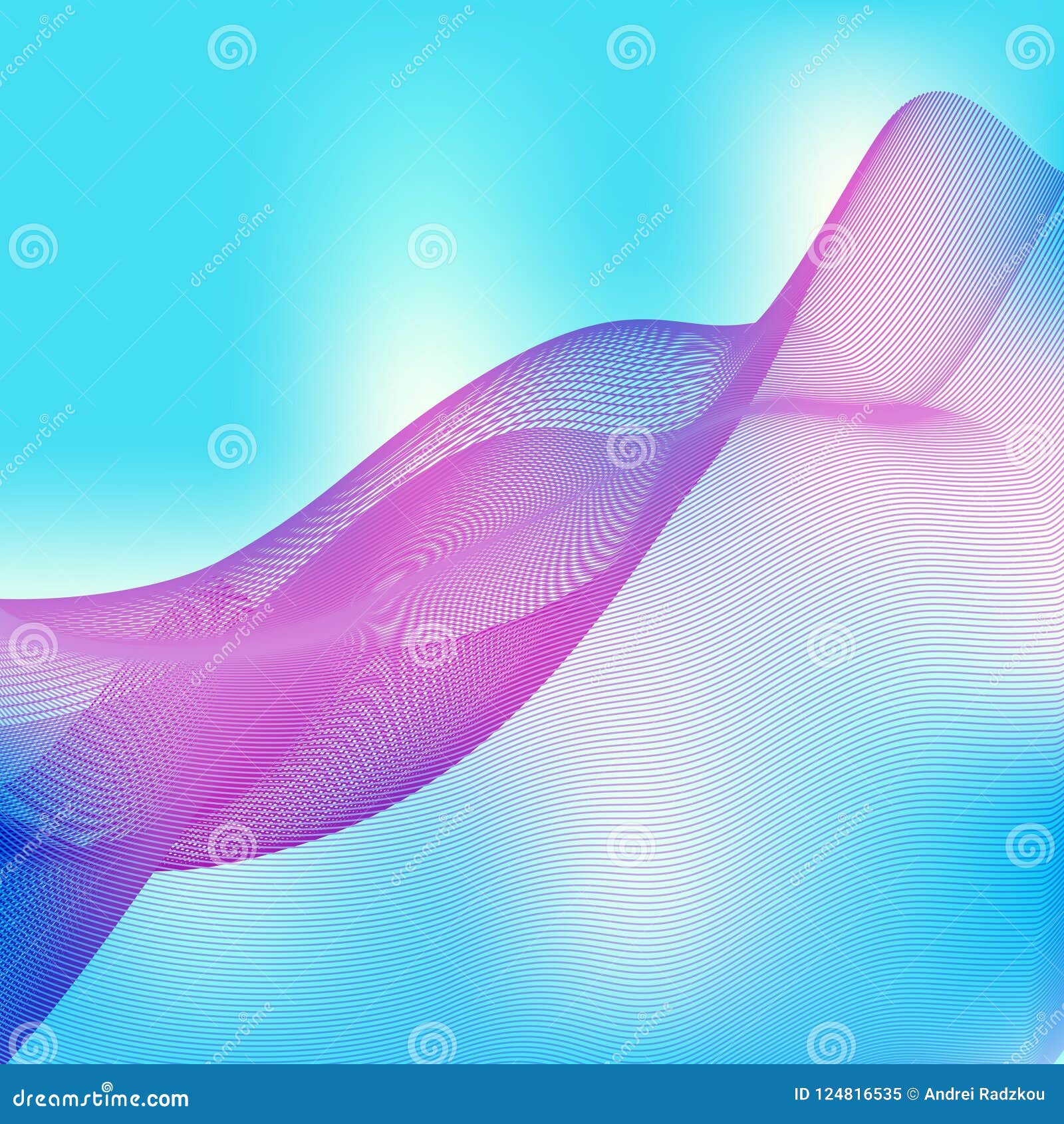 Violet Lines on a Turquoise Background with Backlight Stock Vector ...