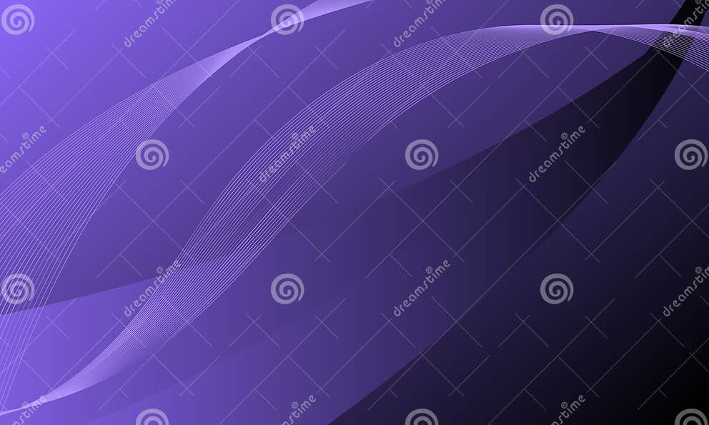 Violet Lines Wave Curves on Gradient Abstract Background Stock Vector ...