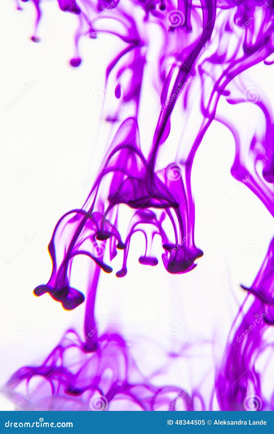 Violet liquid in water stock image. Image of background - 48344505