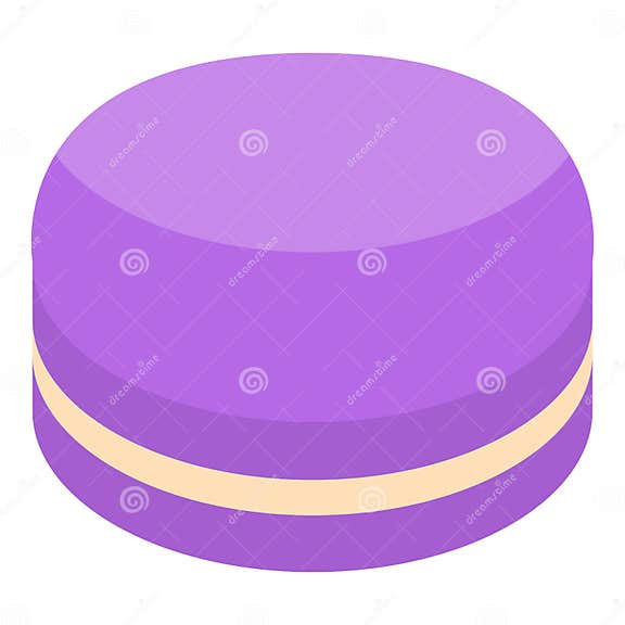 Violet Macaroon Icon, Isometric Style Stock Vector - Illustration of ...