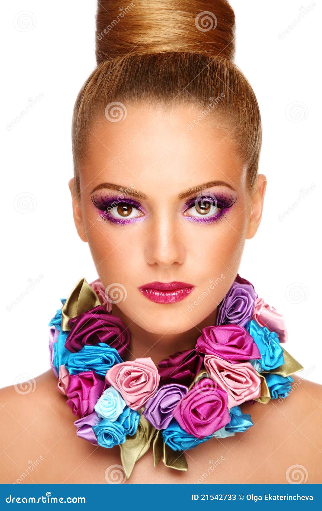 Violet make-up stock image. Image of female, fashion - 21542733