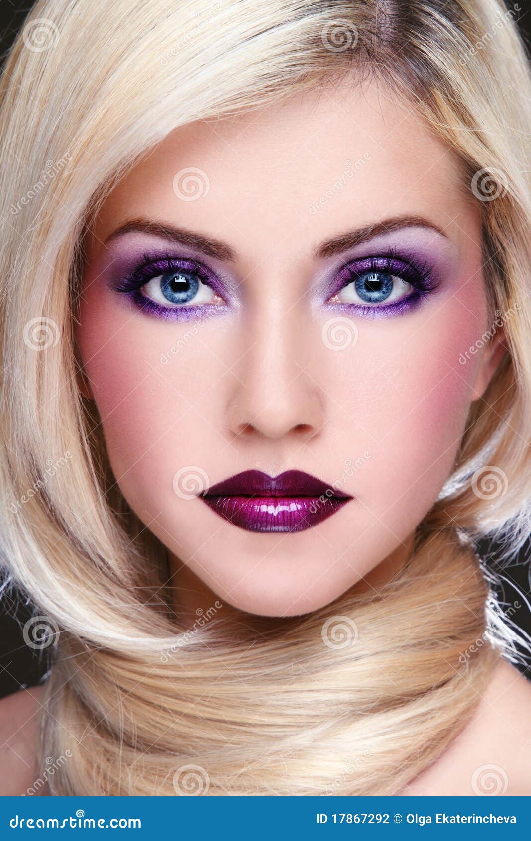 Violet makeup stock photo. Image of beautiful, scandinavian - 17867292